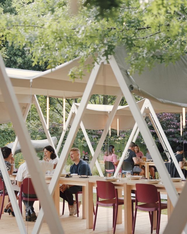 Garden gastronomy: NGV Outdoor Pavilions | ArchitectureAu