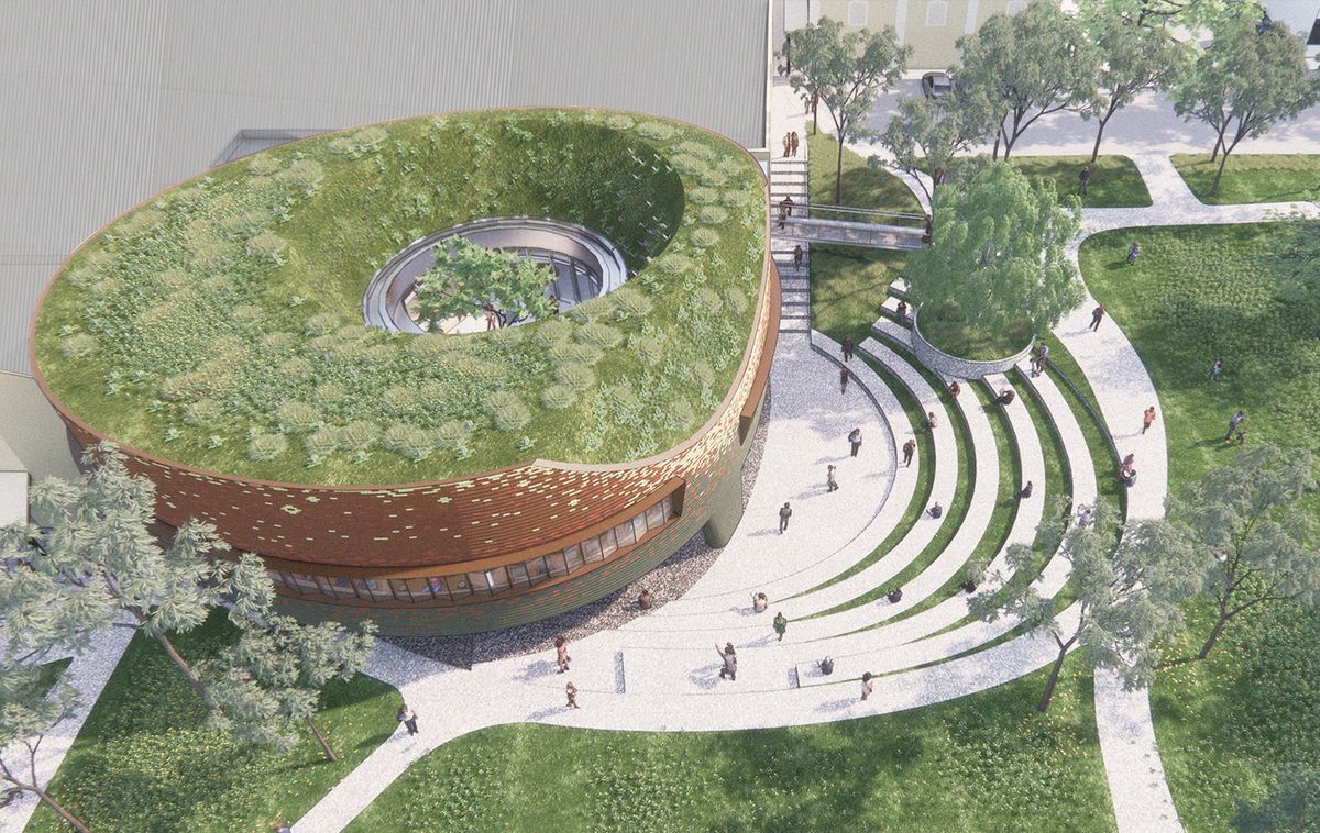 New regional library to be topped with green roof | ArchitectureAu