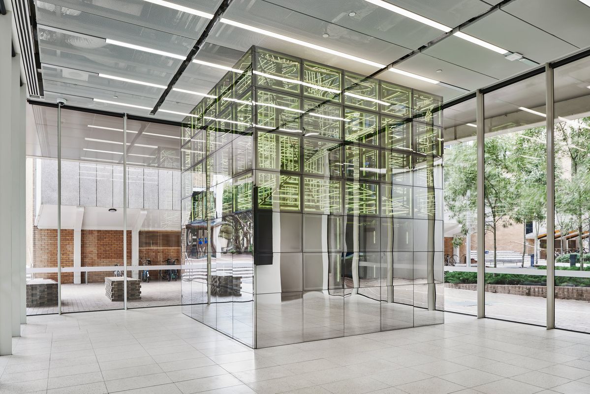 Glowing cube at the University of Melbourne a technological tool box ...