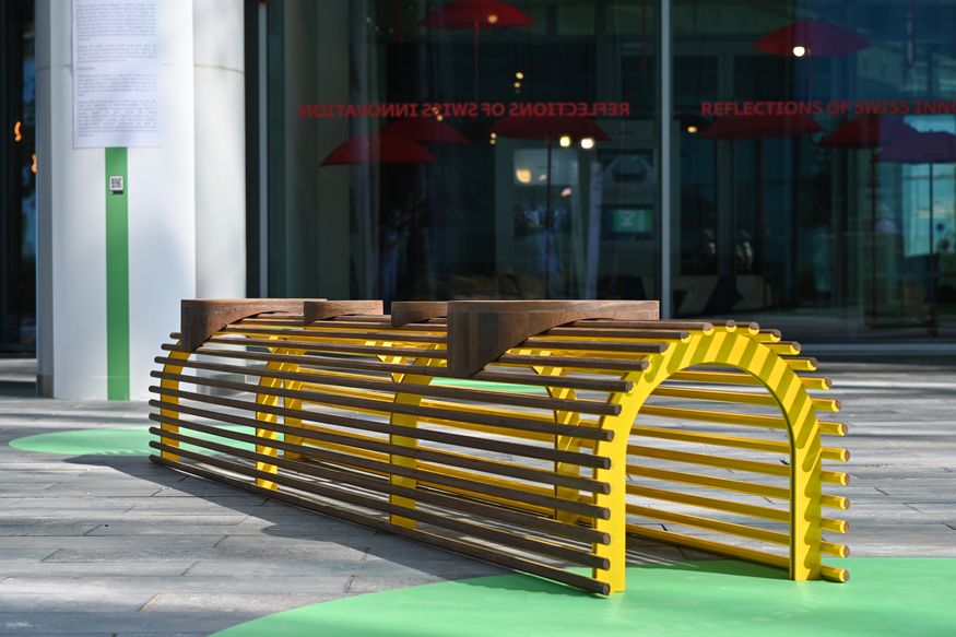 American hardwood benches designed for social distancing unveiled at ...
