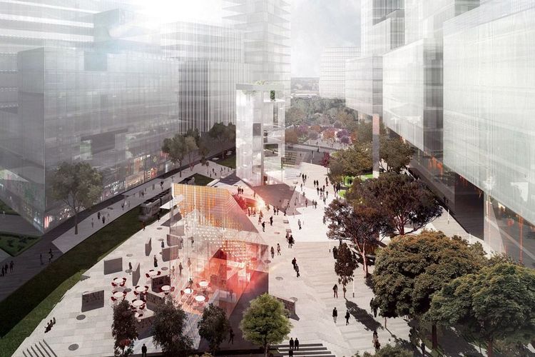 Green Square Library & Plaza unveiled | ArchitectureAu