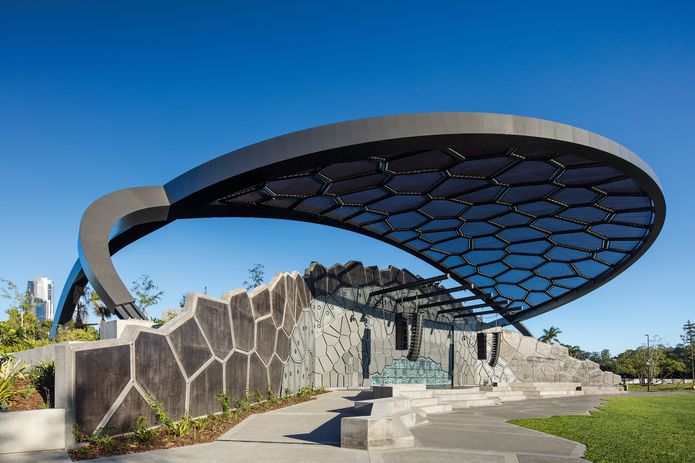 Voronoi verve: Home of the Arts Outdoor Stage | Landscape Australia