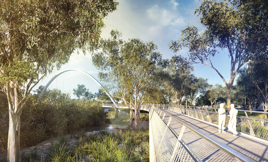 Australia’s first diagonal span arch bridge mooted for Parramatta ...