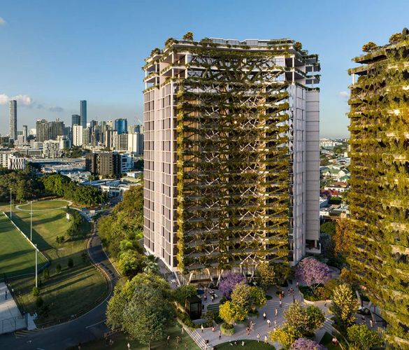 Brisbane tower duo to feature ‘landscaped exoskeleton’ | ArchitectureAu