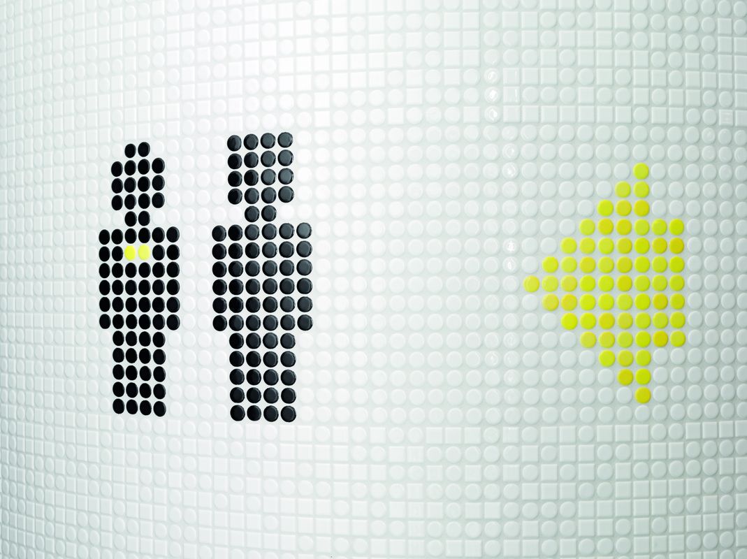 Jasba Loop circular mosaics by Klay Tiles and Facades | ArchitectureAu