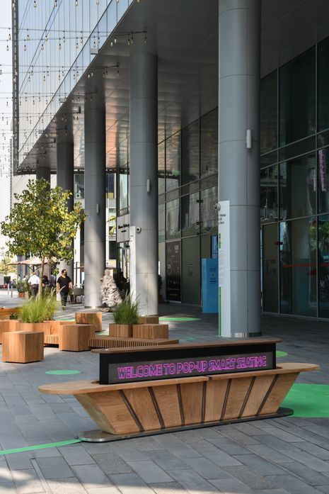American hardwood benches designed for social distancing unveiled at ...