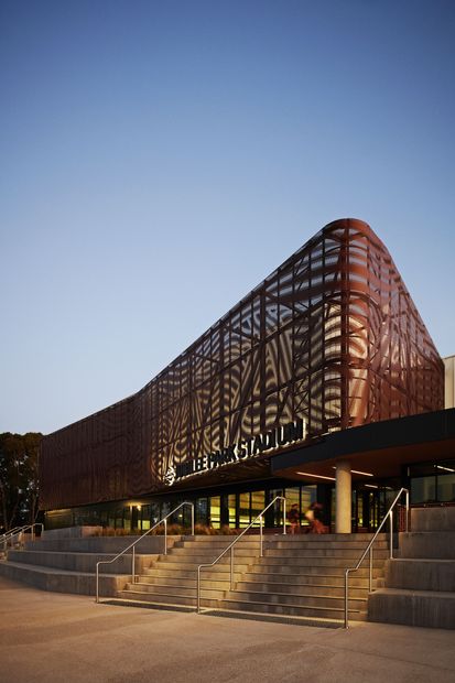 Kingspan insulated panels at Jubilee Park Stadium | ArchitectureAu