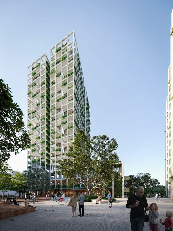 Bates Smart, Smart Design Studio design first towers in carbon neutral ...