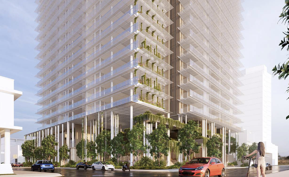 Proposed Brisbane tower sits above 'forest of columns' | ArchitectureAU