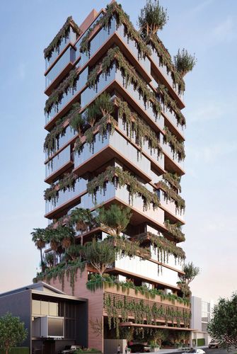 Tower with cascading landscape proposed for Brisbane | ArchitectureAu