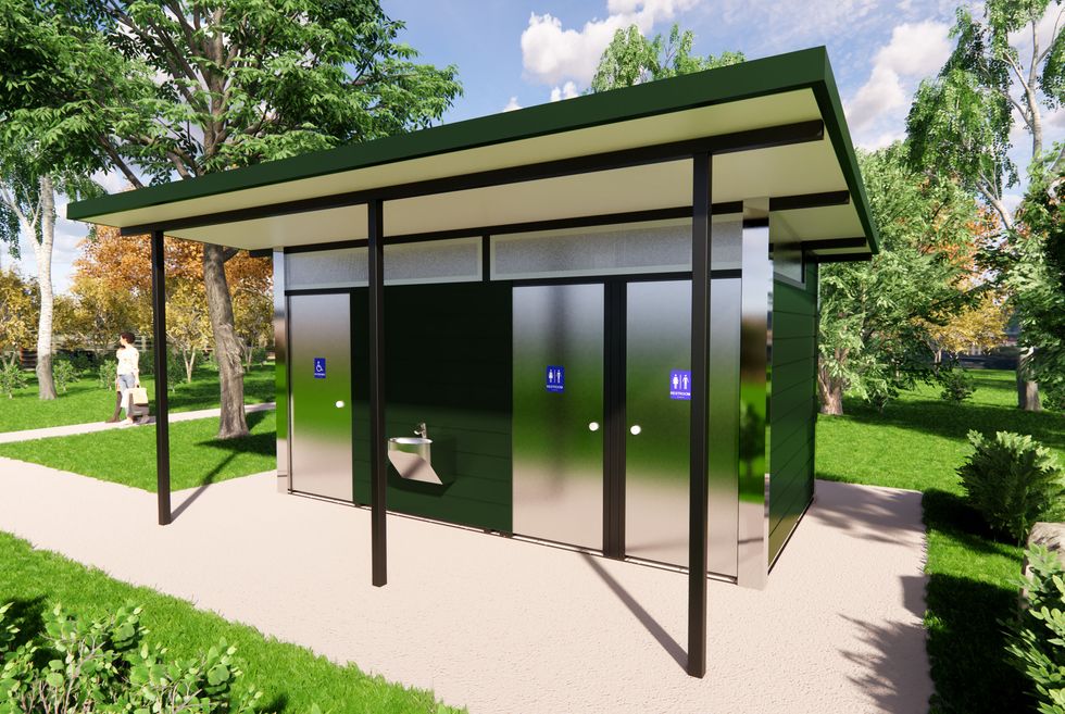 Eureka modular restroom by Landmark Products | ArchitectureAu