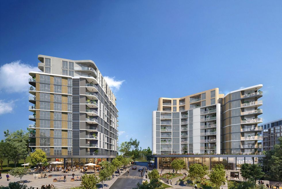 Six-building cluster in Western Sydney to be formed of acute angles and ...