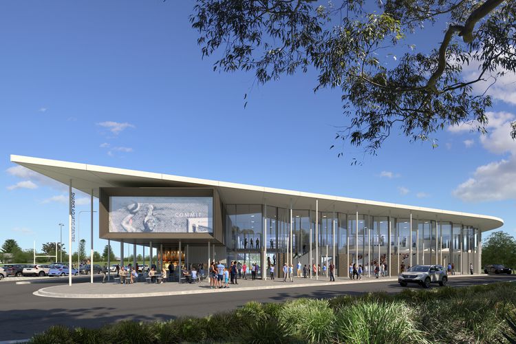 Sea and sand dunes inspire aquatic centre in the Shire | ArchitectureAu