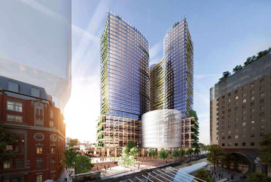 Sculptural towers proposed for Sydney's tech hub | ArchitectureAu