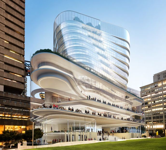 UTS unveils twisted neighbour to brutalist tower | ArchitectureAu