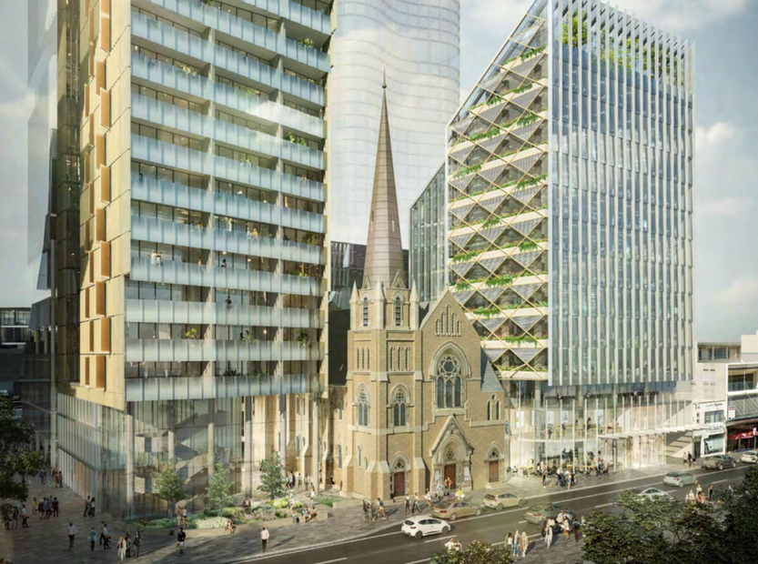 Towers proposed in historic Parramatta church makeover | ArchitectureAu