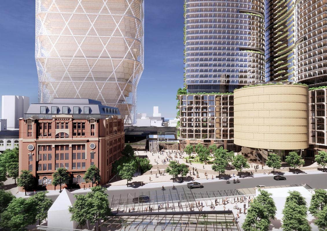 Sculptural towers proposed for Sydney's tech hub | ArchitectureAu