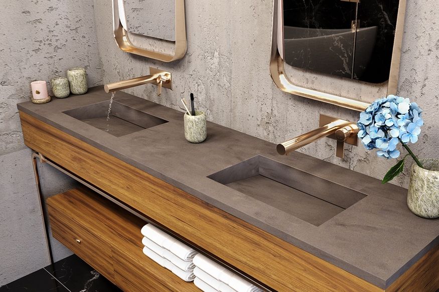 Corian multi-basin Washplanes lend a personal touch to public bathrooms | ArchitectureAu