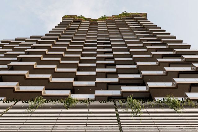 Tower with painted 'crown' proposed for Brisbane | ArchitectureAu