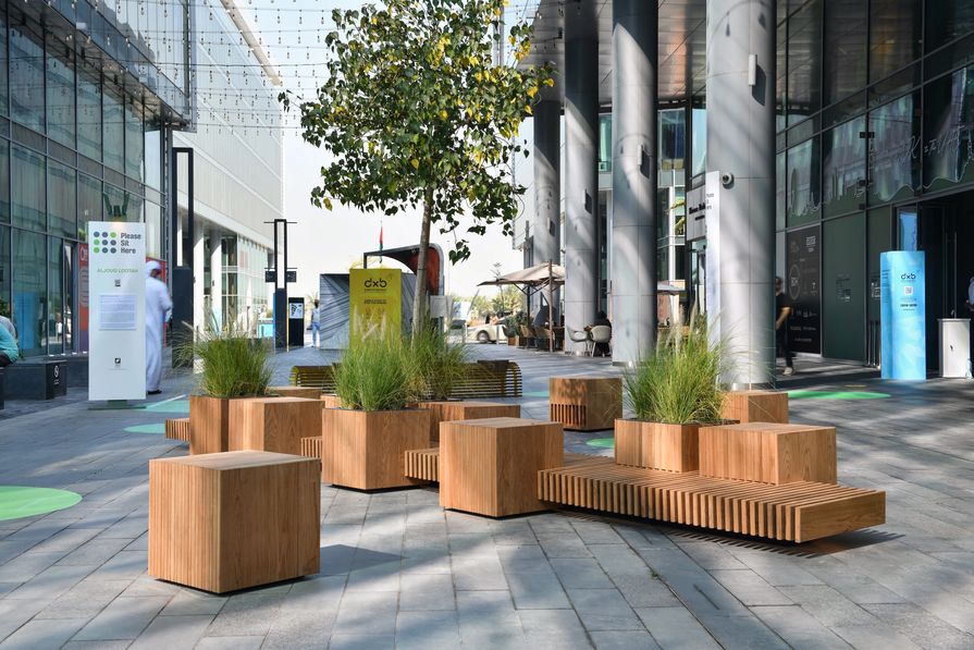 American hardwood benches designed for social distancing unveiled at ...