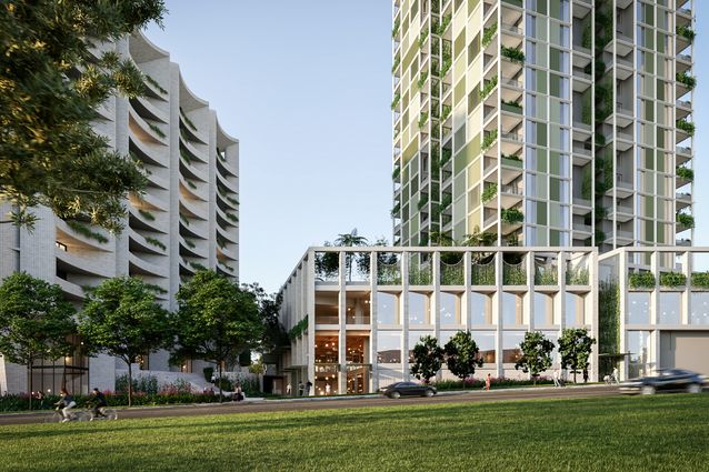 Bates Smart, Smart Design Studio design first towers in carbon neutral ...