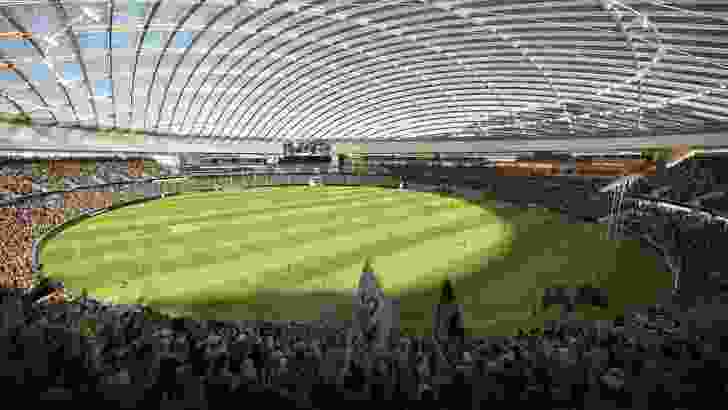Designs unveiled for Hobart's Macquarie Point Stadium | ArchitectureAu
