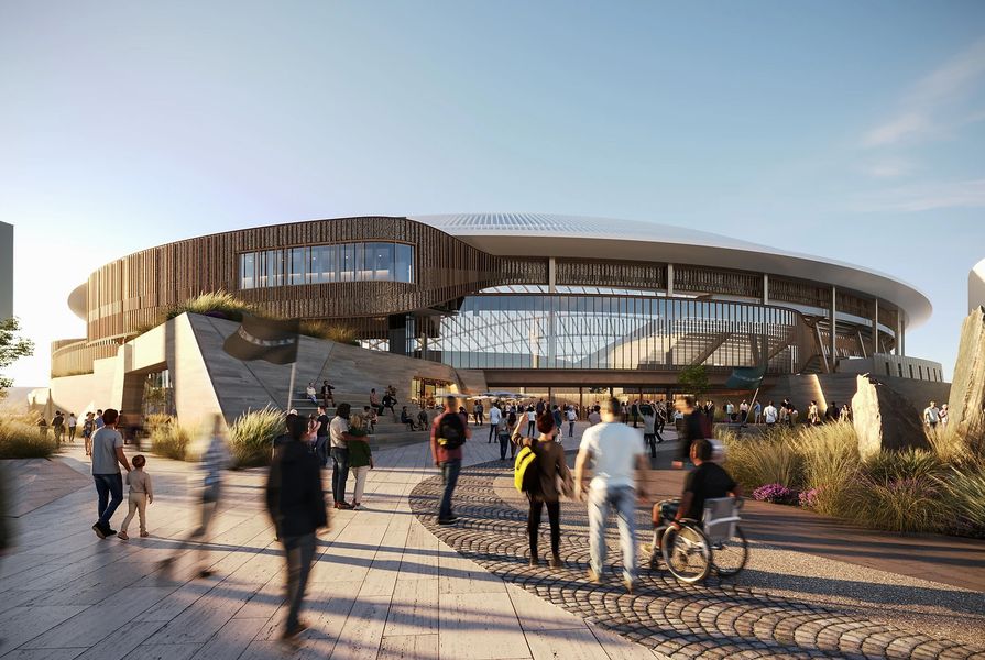 Designs unveiled for Hobart's Macquarie Point Stadium | ArchitectureAu