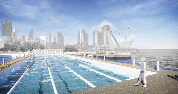 Olympic-size pool proposal floated for Swan River | ArchitectureAu