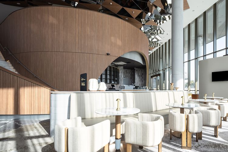 Panels pre-assembled acoustic batten system by Screenwood | ArchitectureAu