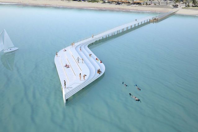 Wave design wins St Kilda jetty ideas competition | ArchitectureAu