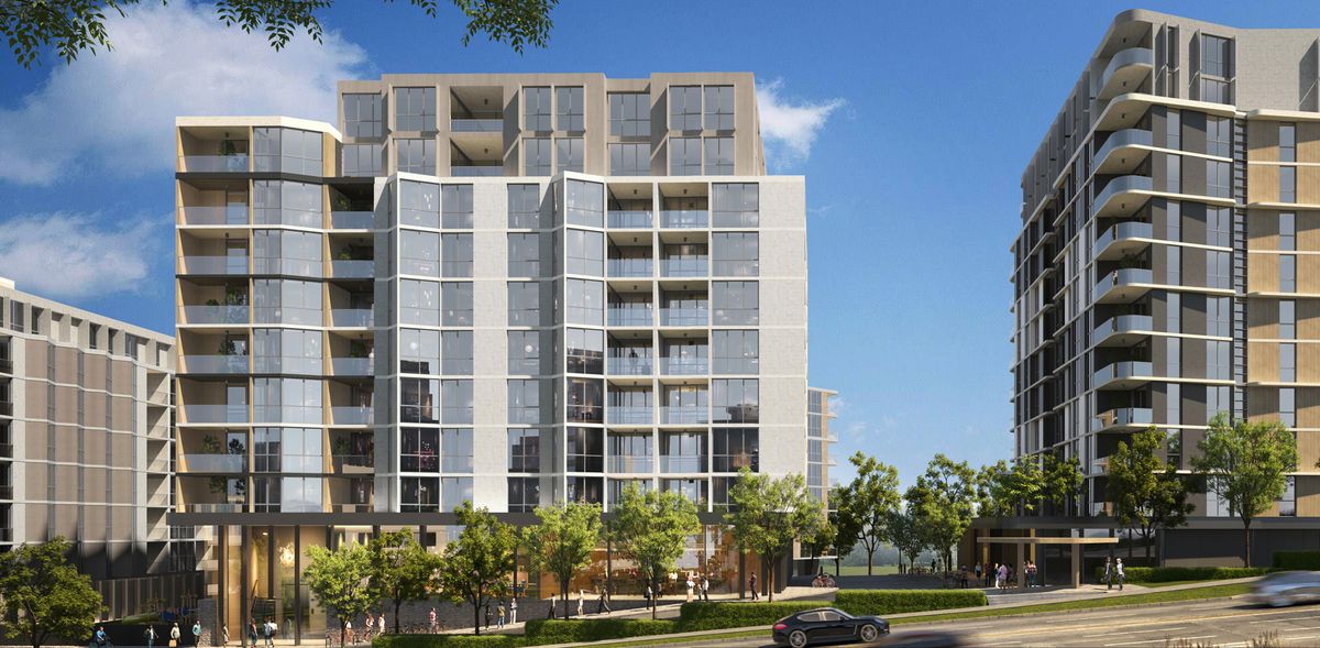 Six-building cluster in Western Sydney to be formed of acute angles and ...