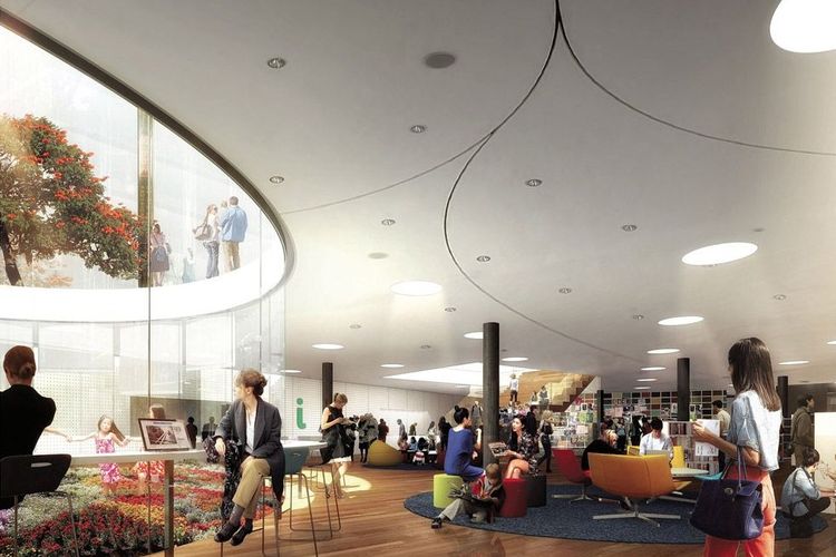 Green Square Library & Plaza unveiled | ArchitectureAu