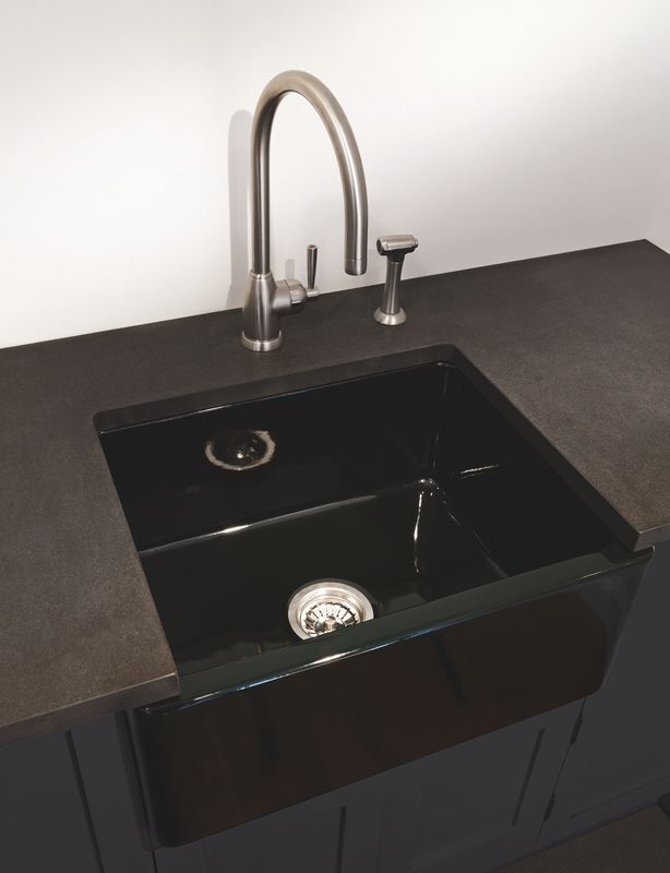Acquello black fireclay sink | ArchitectureAu