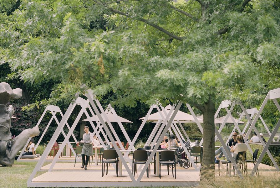 Garden gastronomy: NGV Outdoor Pavilions | ArchitectureAu