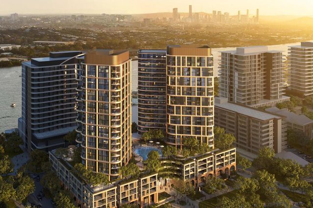 Dual build-to-rent towers proposed for Brisbane’s Hamilton | ArchitectureAu